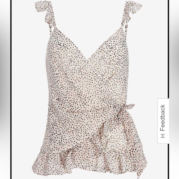 Express | Tops | Ruffle Wrap Tank Top | Poshmark